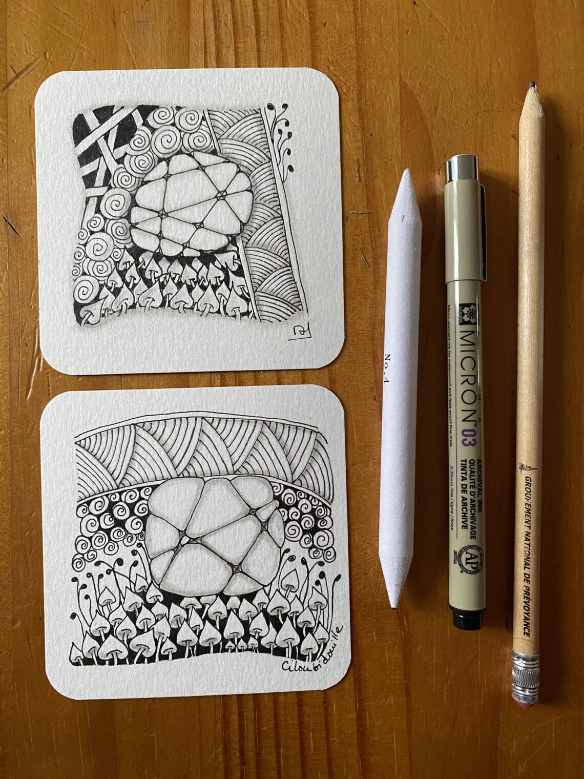 Initiation au Zentangle et retour d'expérience